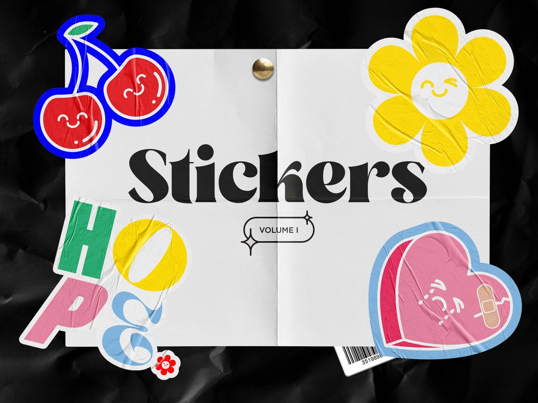 Cherry Sticker, Waterproof Flower Sticker, Custom Heart Sticker, Hope ...