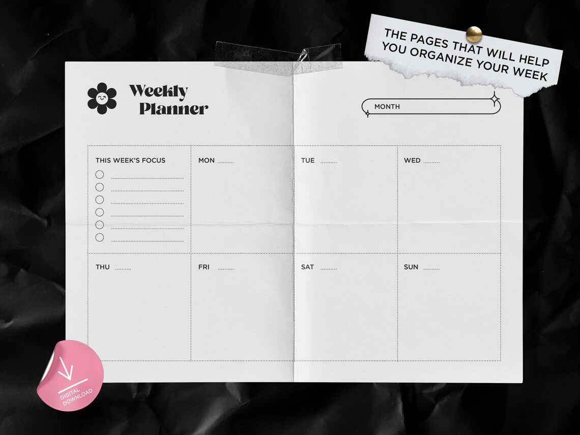 Weekly Planner, Printable Planner, Planner Set, Planner Inserts ...