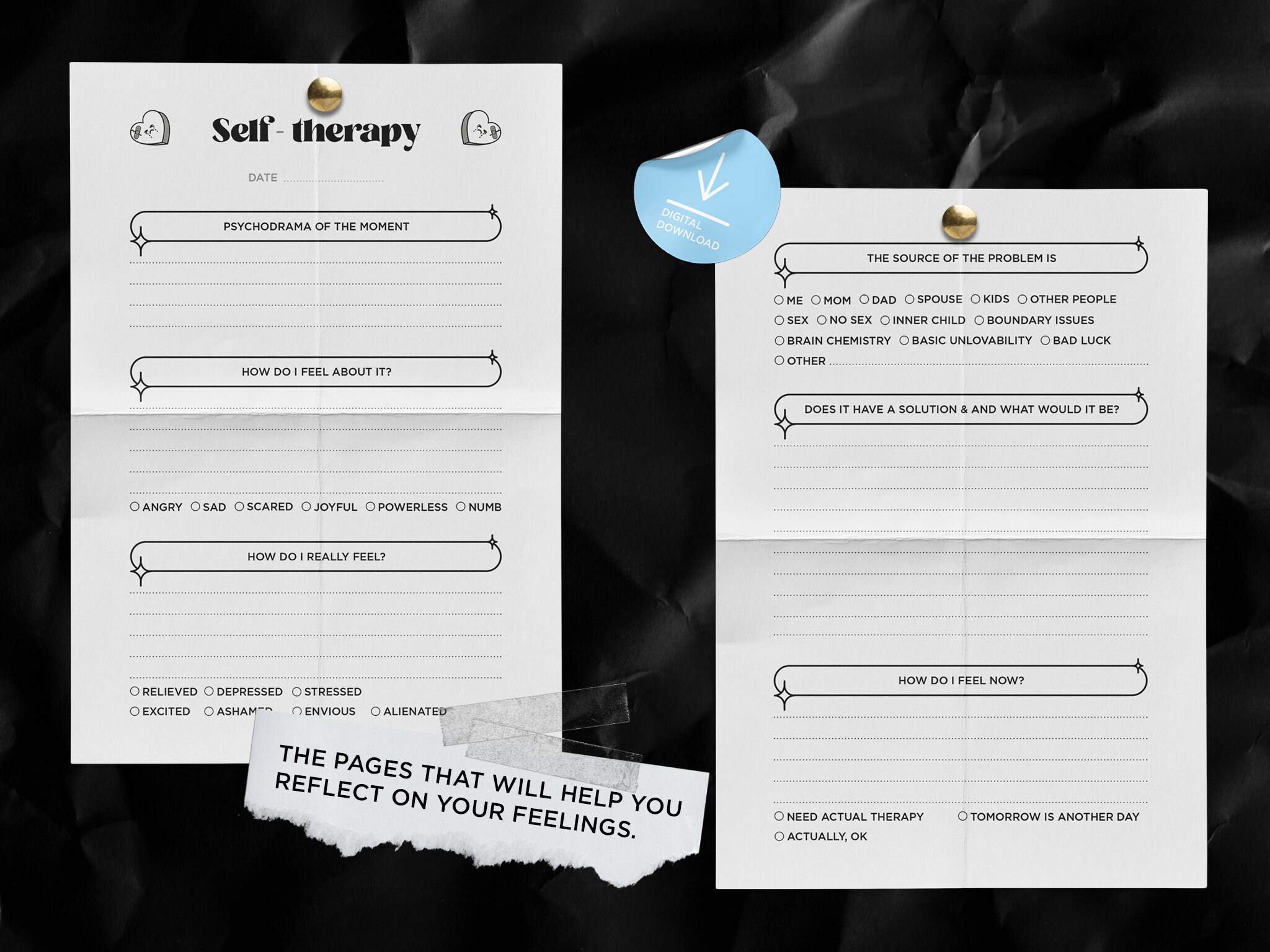 Self Care Journal Printable, Self Reflection Journal, Self Care and ...