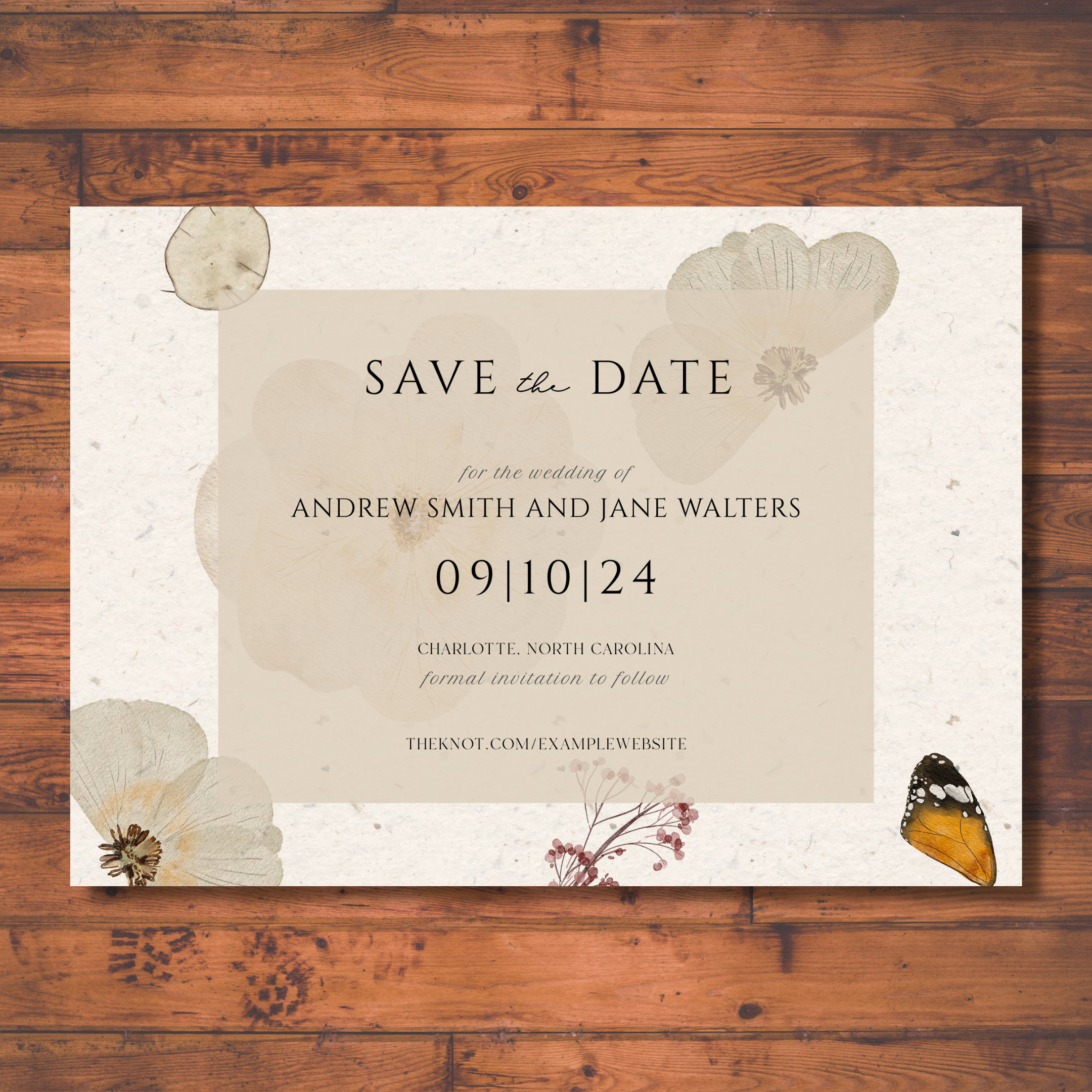Floral Background Save the Date Template 1, Texture Background Save the ...