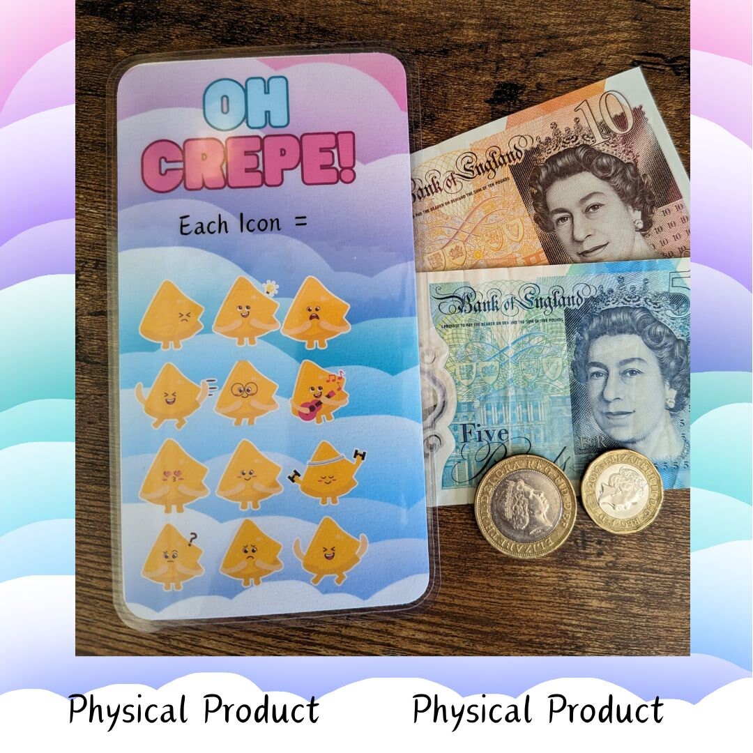 Oh Crepe Savings Challenge Tracker Cash Stuffing - Etsy