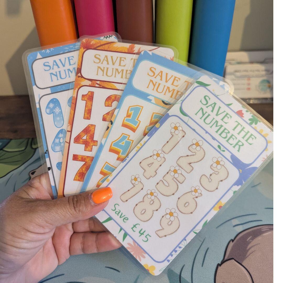 Seasonal Save the Numbers Savings Challenge Cash Stuffing Low Income ...