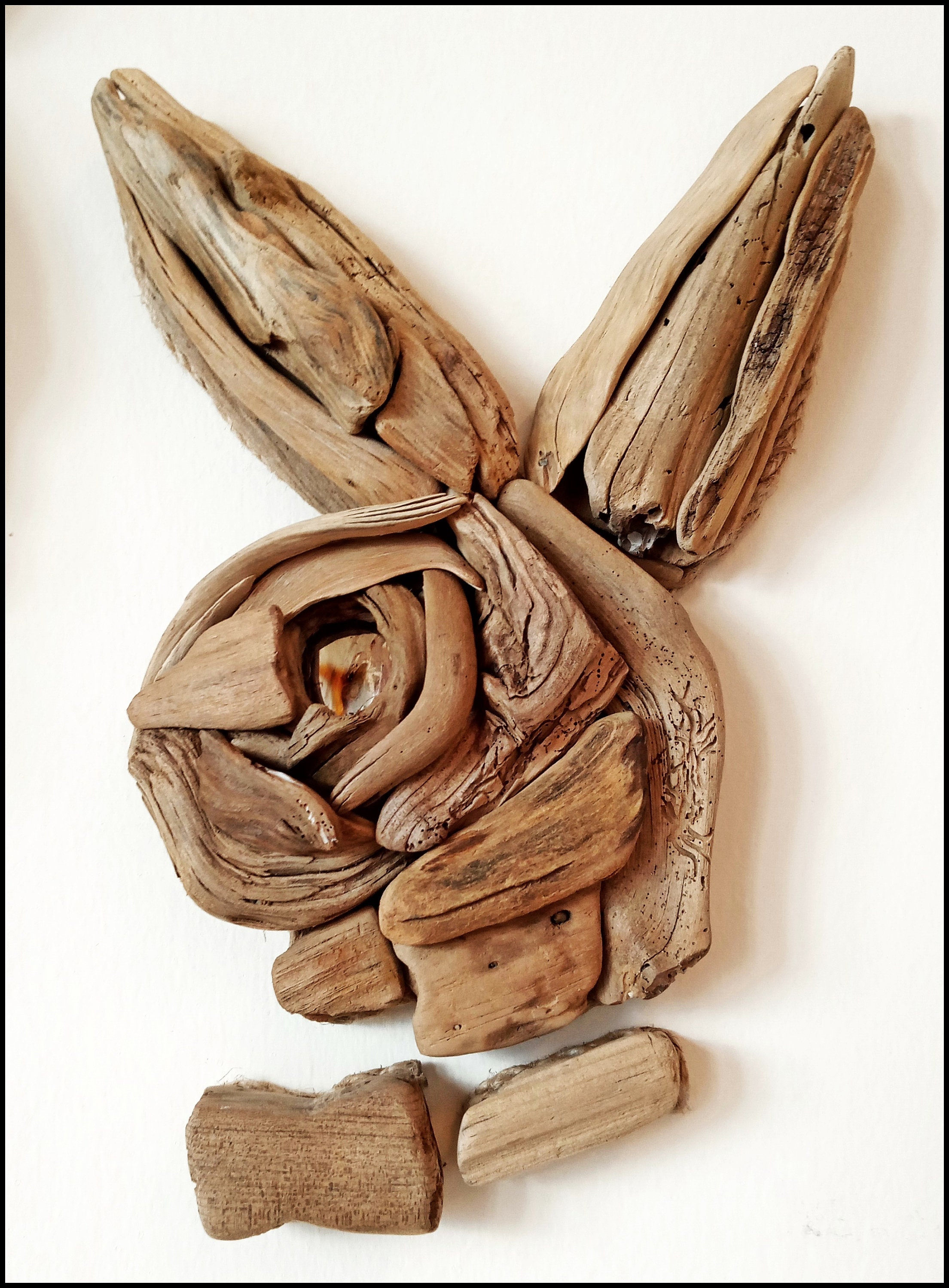Driftwood Rabbitset of 3 Rabbits Wall Decor Home Decor - Etsy