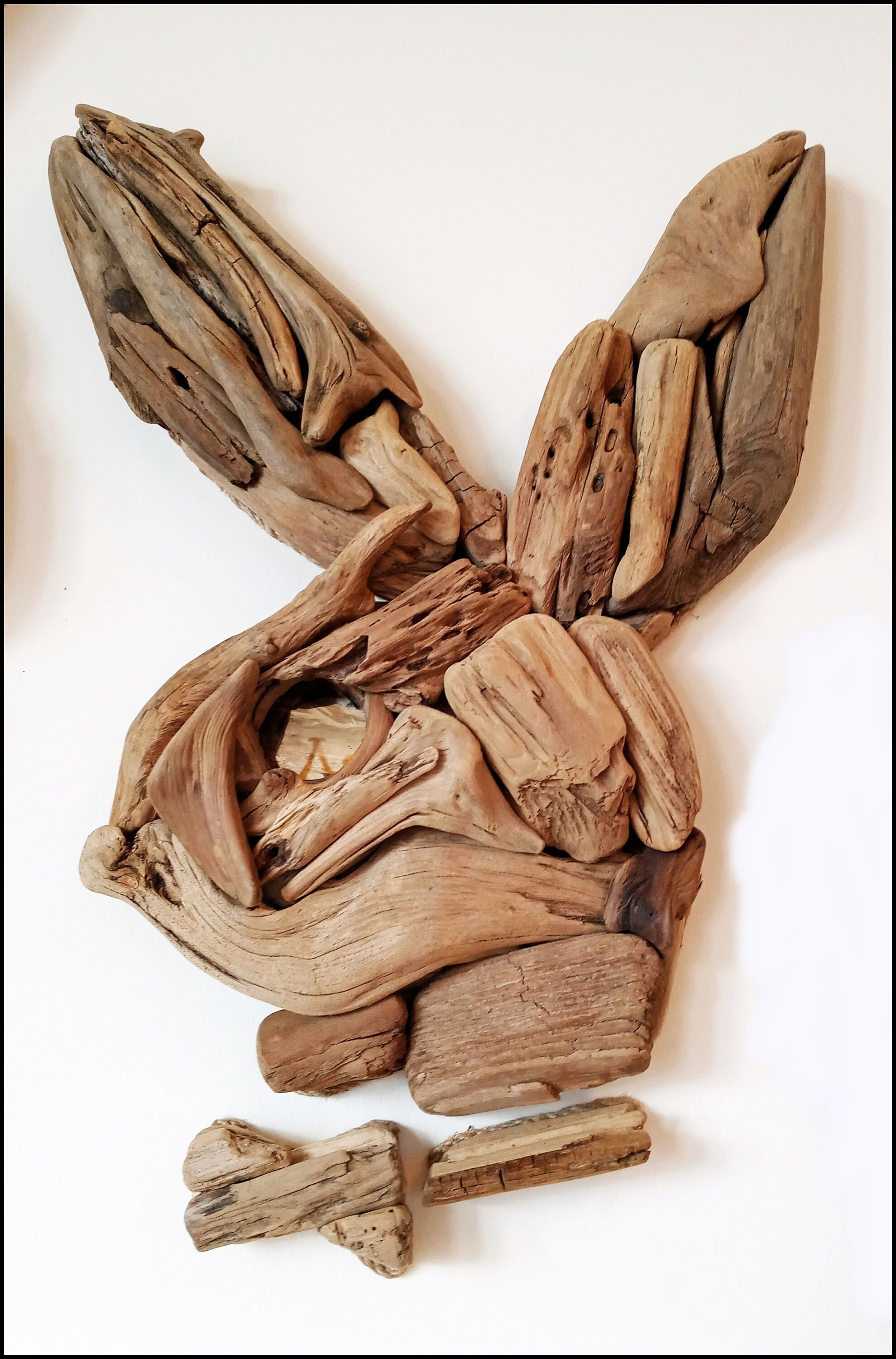Driftwood Rabbit,set of 3 Rabbits, Wall Decor, Home Decor, Beach House ...