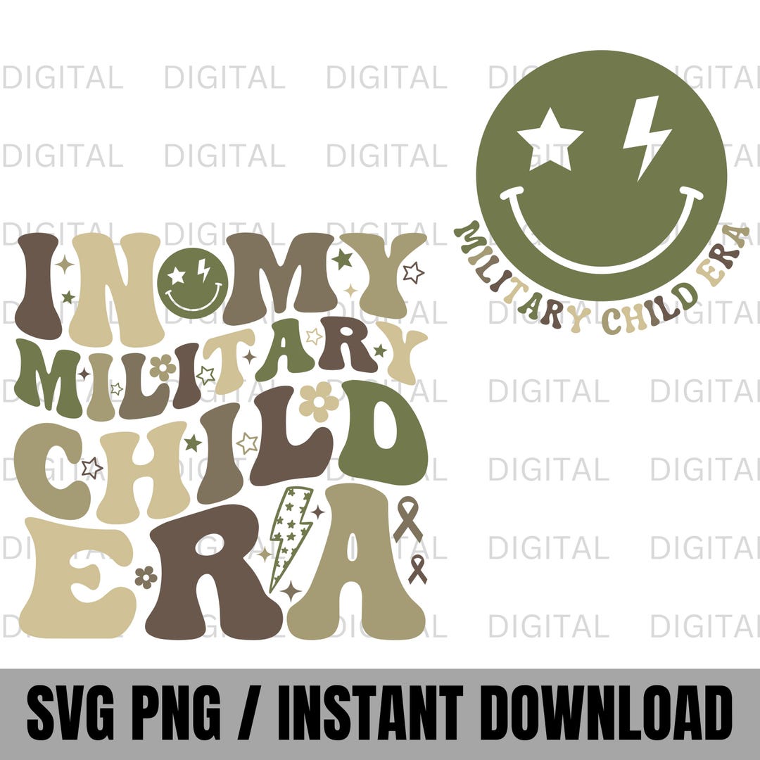 Military Child Month Svg Png, in My Military Child Era Svg Png ...