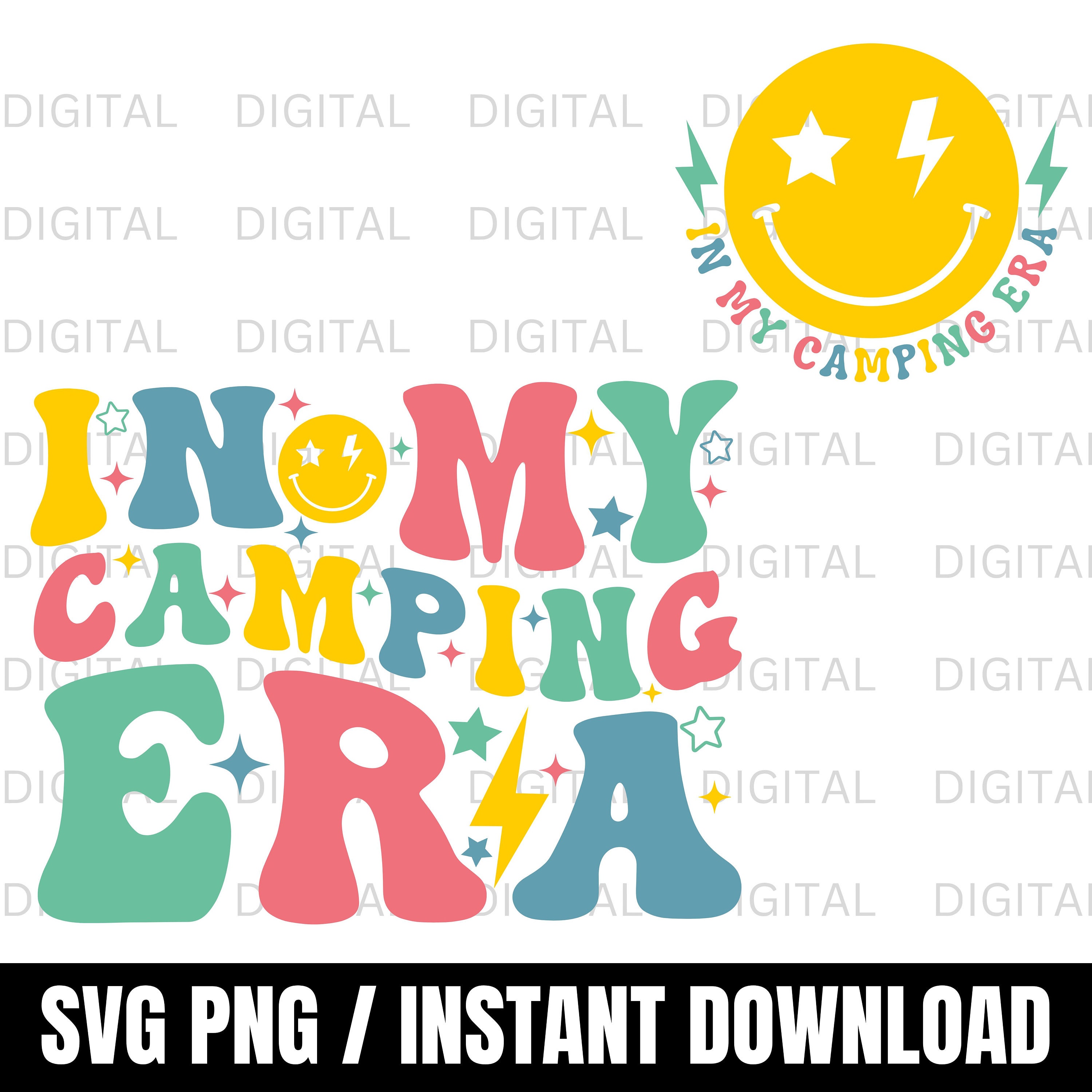 In My Camping Era Svg Png, Camping Svg Png, Summer Vacation Png, Retro ...