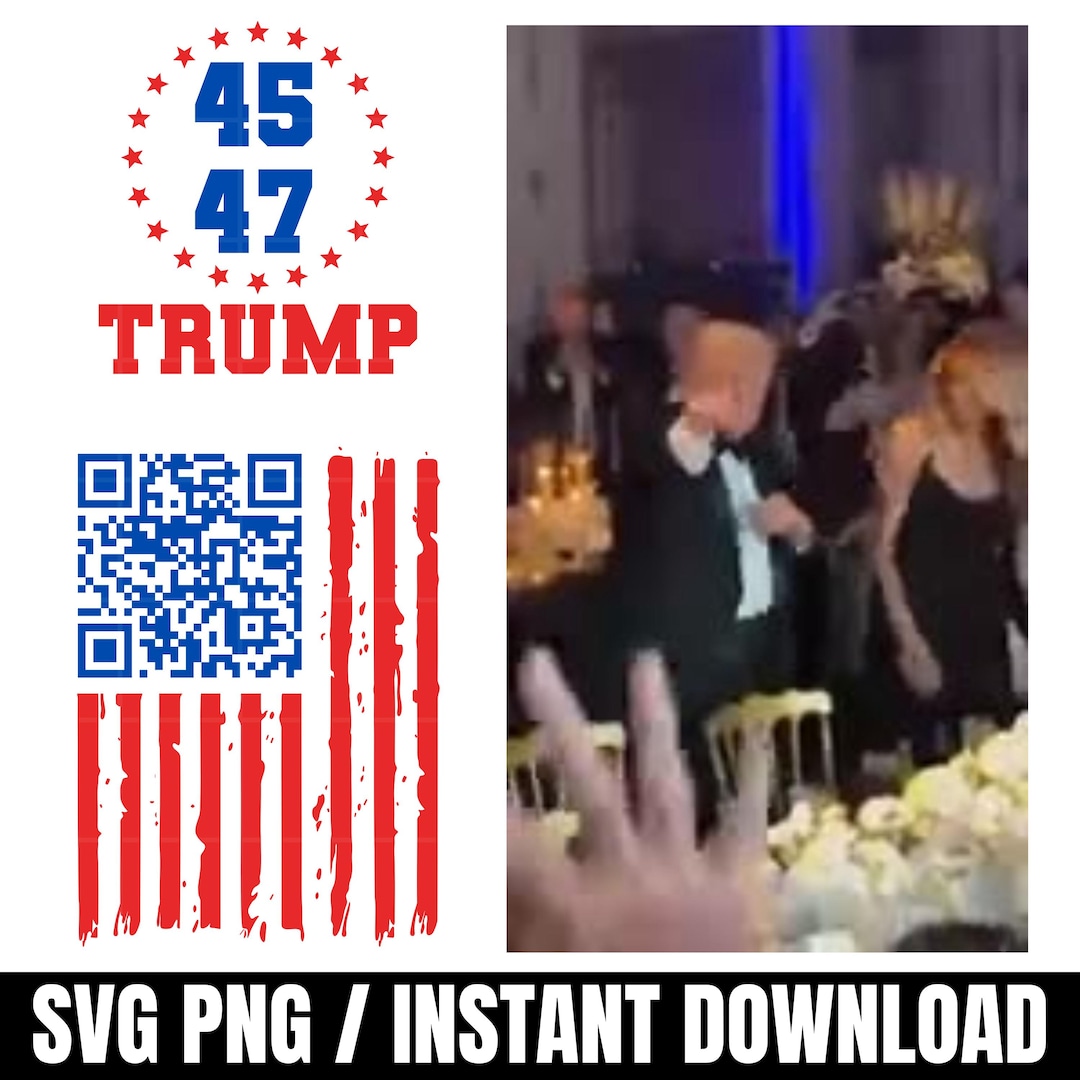 Trump QR Code American Flag Dancing SVG PNG (digital Download) - Etsy