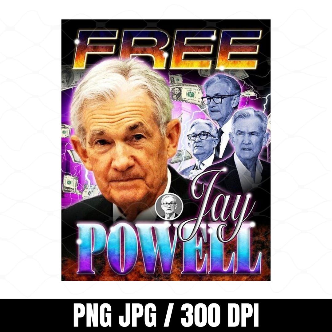 Vintage Free Jay Powell PNG JPG, Jerome Powell Fan, Funny Fed Chair ...