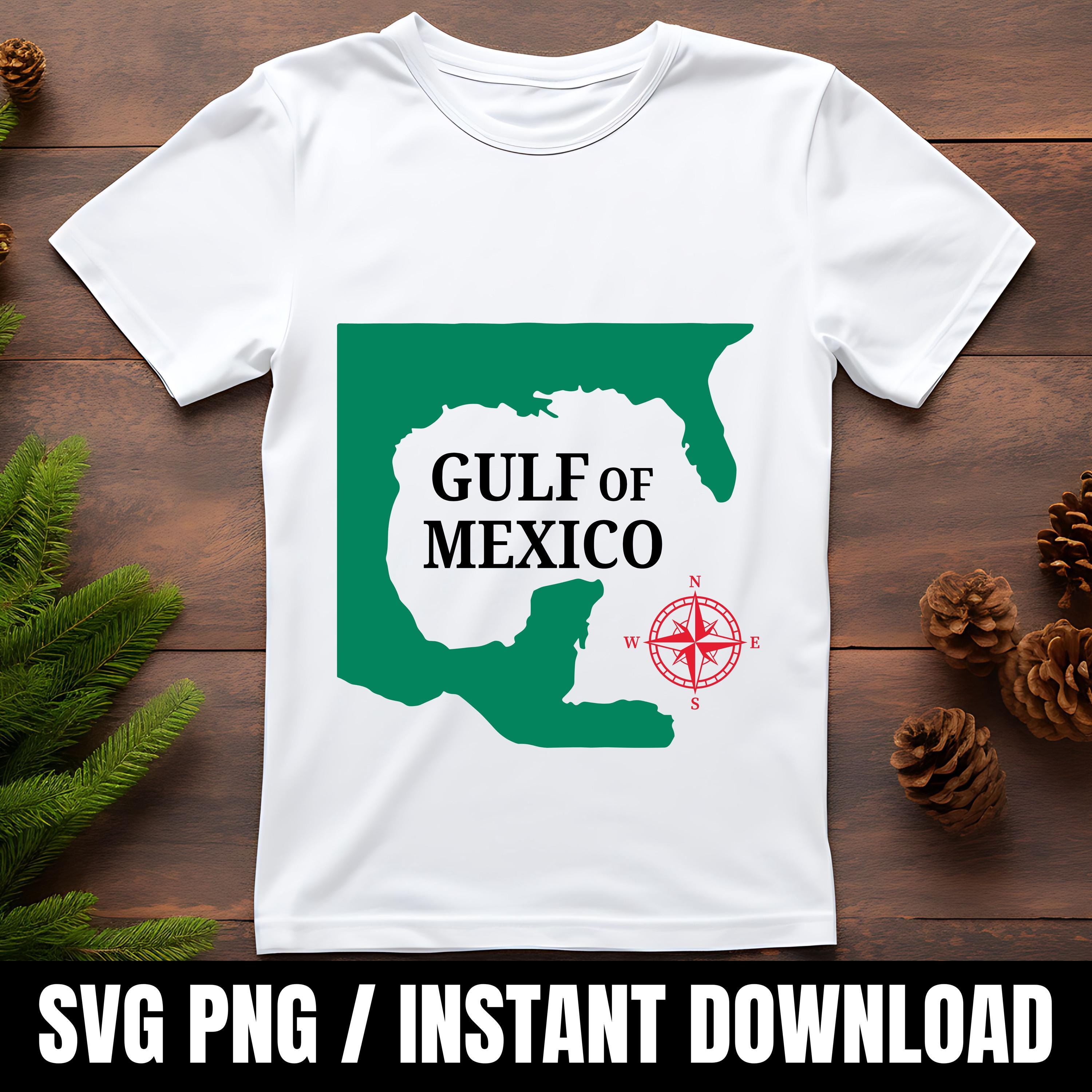 Gulf of Mexico Map Design: SVG, PNG Files (digital Download) - Etsy