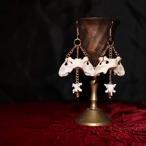 Snake Earrings, Bone Earrings, Gothic Jewelry, Bone Jewelry, Real Bone ...