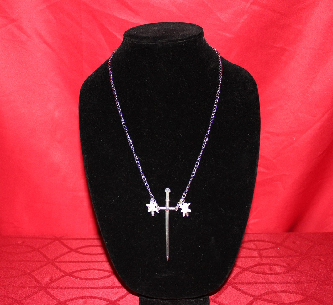Bone Necklace, Gothic Necklace, Sword Necklace, Macabre, Bone Jewelry ...