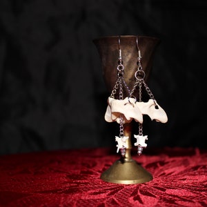 Snake Earrings, Bone Earrings, Gothic Jewelry, Bone Jewelry, Real Bone ...