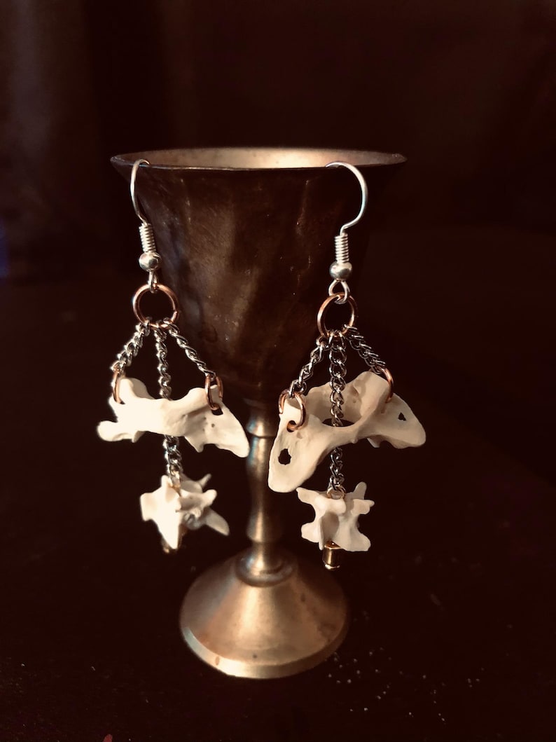 Snake Earrings Bone Earrings Gothic Jewelry Bone Jewelry - Etsy