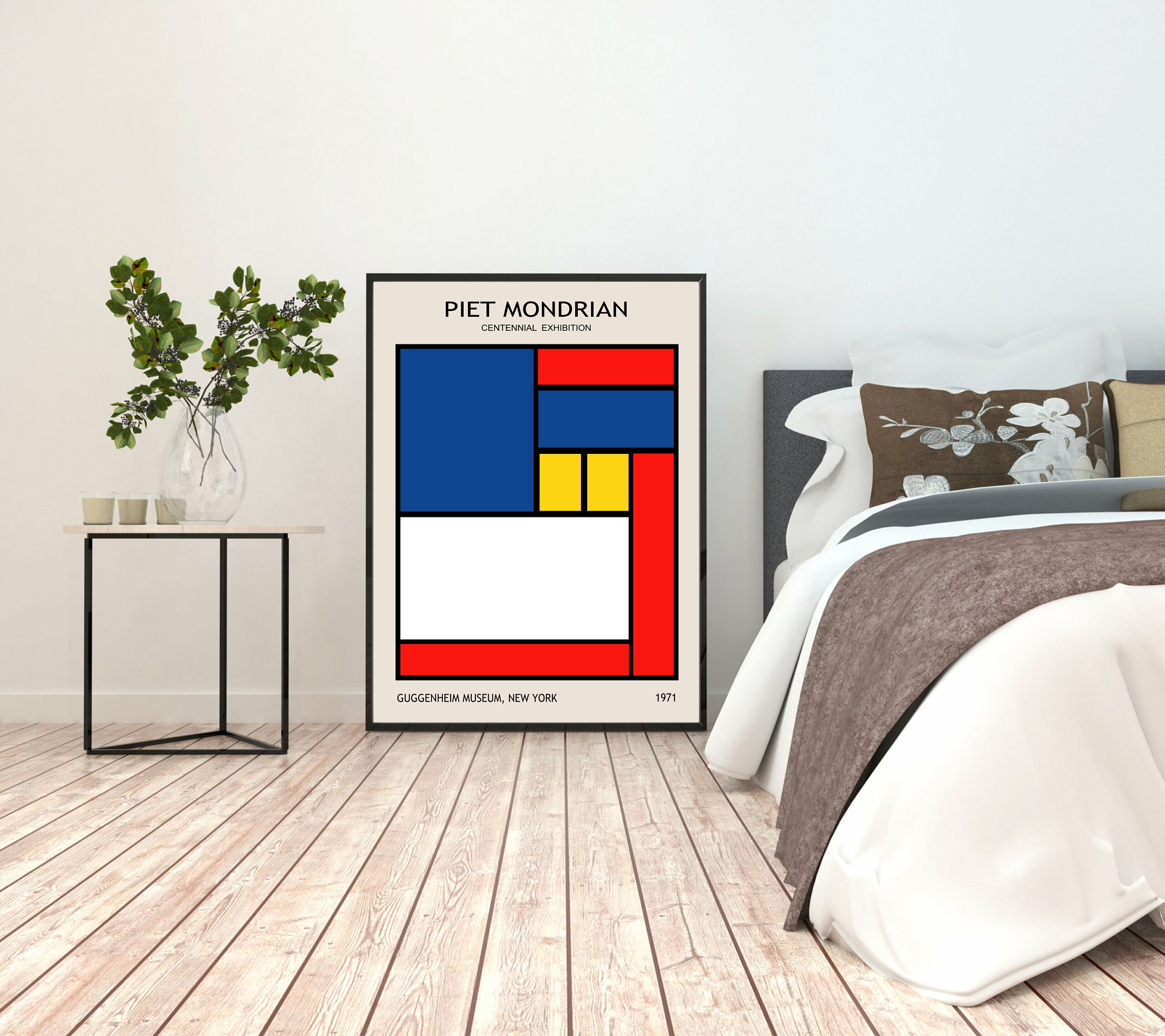 Mondrian Poster Piet Mondrian Print Geometric Abstract Wall Art ...