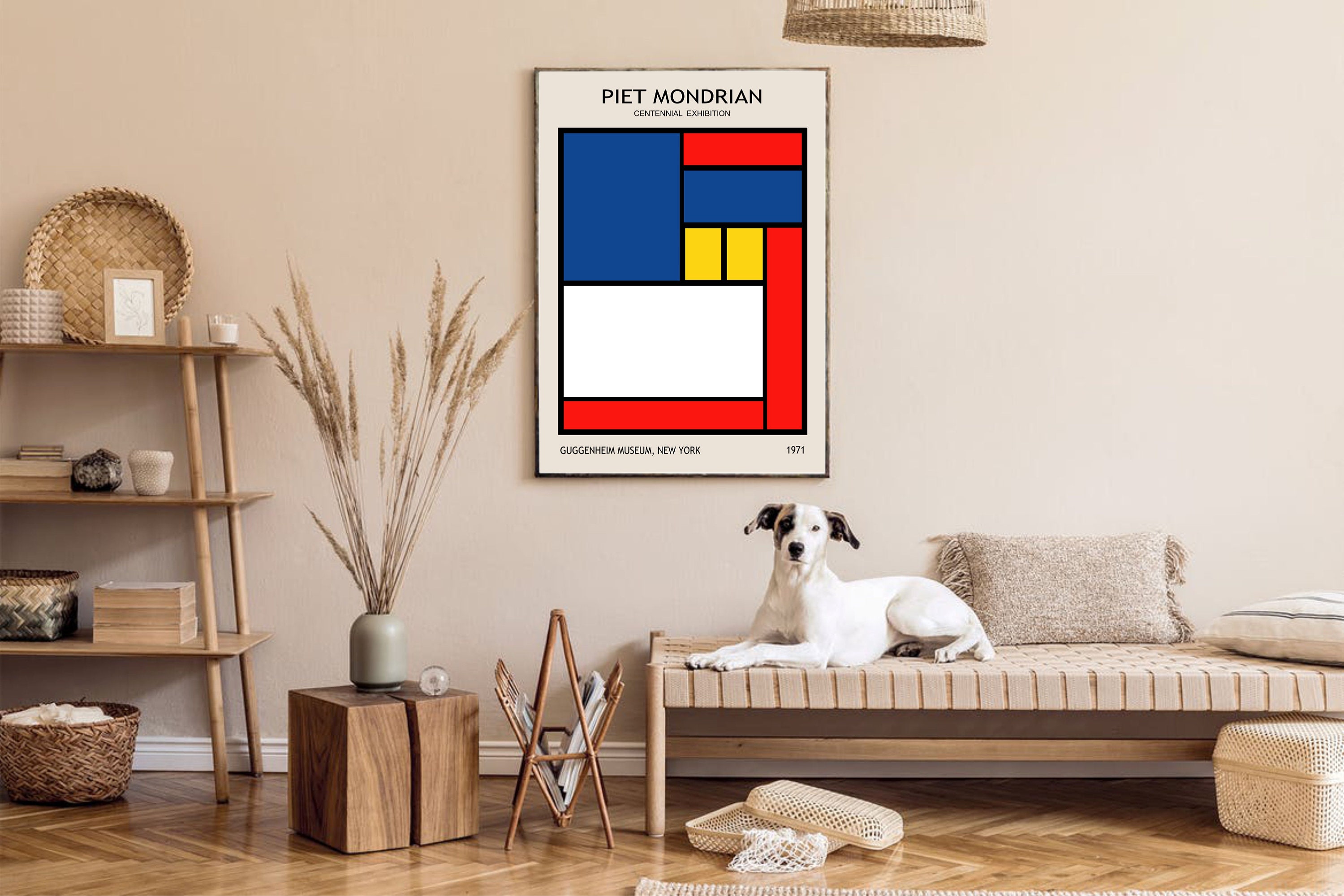 Mondrian Poster Piet Mondrian Print Geometric Abstract Wall Art ...