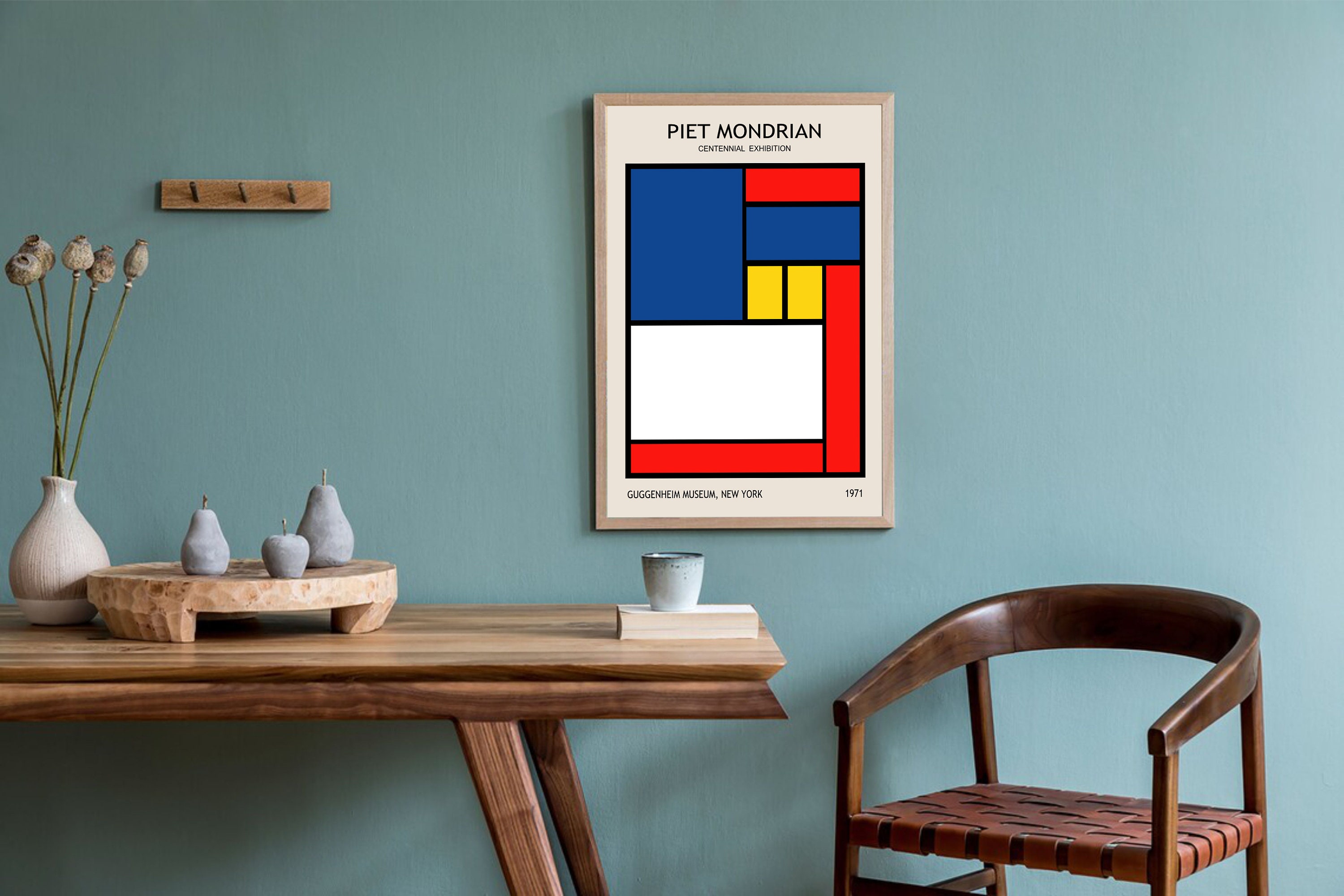 Mondrian Poster Piet Mondrian Print Geometric Abstract Wall Art ...