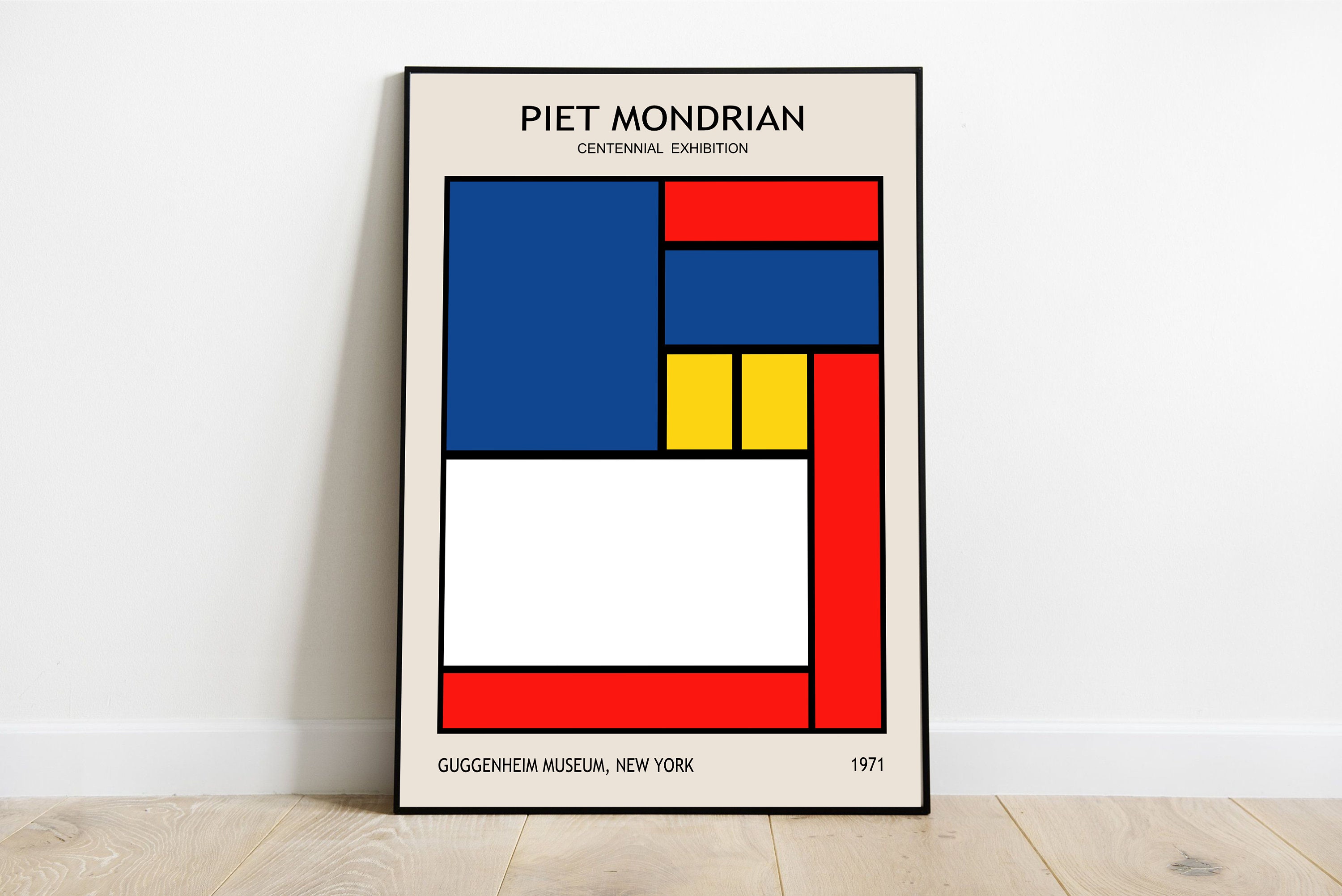 Mondrian Poster Piet Mondrian Print Geometric Abstract Wall Art ...