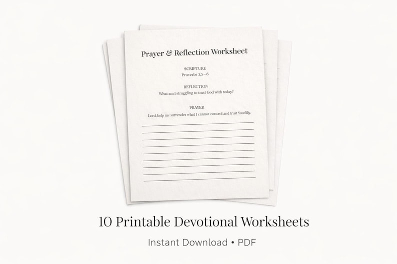 Christian Prayer & Reflection Worksheets | Bible Study Printable PDF ...