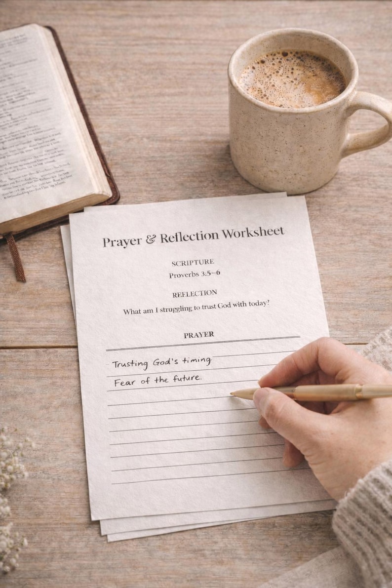 Christian Prayer & Reflection Worksheets | Bible Study Printable PDF ...
