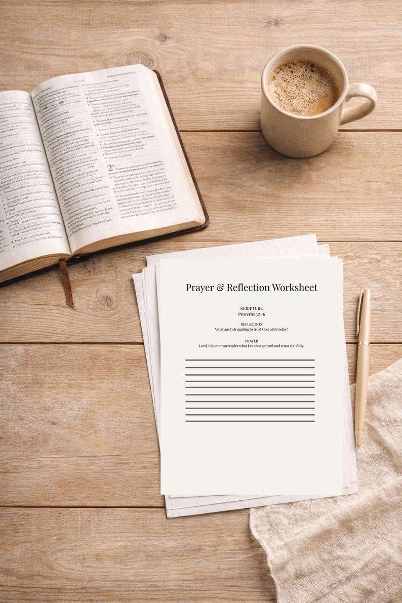 Christian Prayer & Reflection Worksheets | Bible Study Printable PDF ...