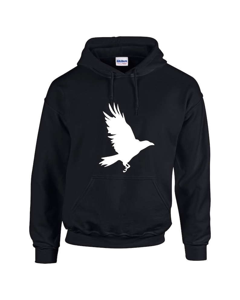 CROW HOODIE RAVEN Hoodie Crow Lover Hoodie Add A Touch of - Etsy