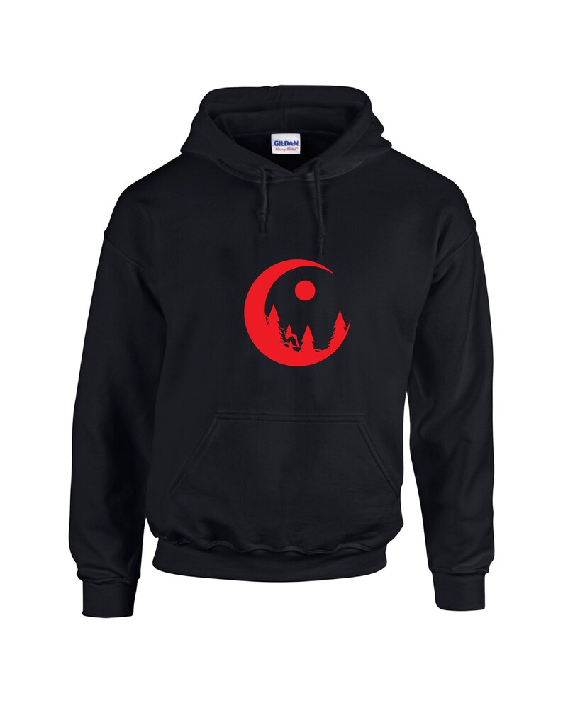 RED MOON, MOON Hoodie, Unique and Edgy Red Mon Hoodie - Great Addition ...
