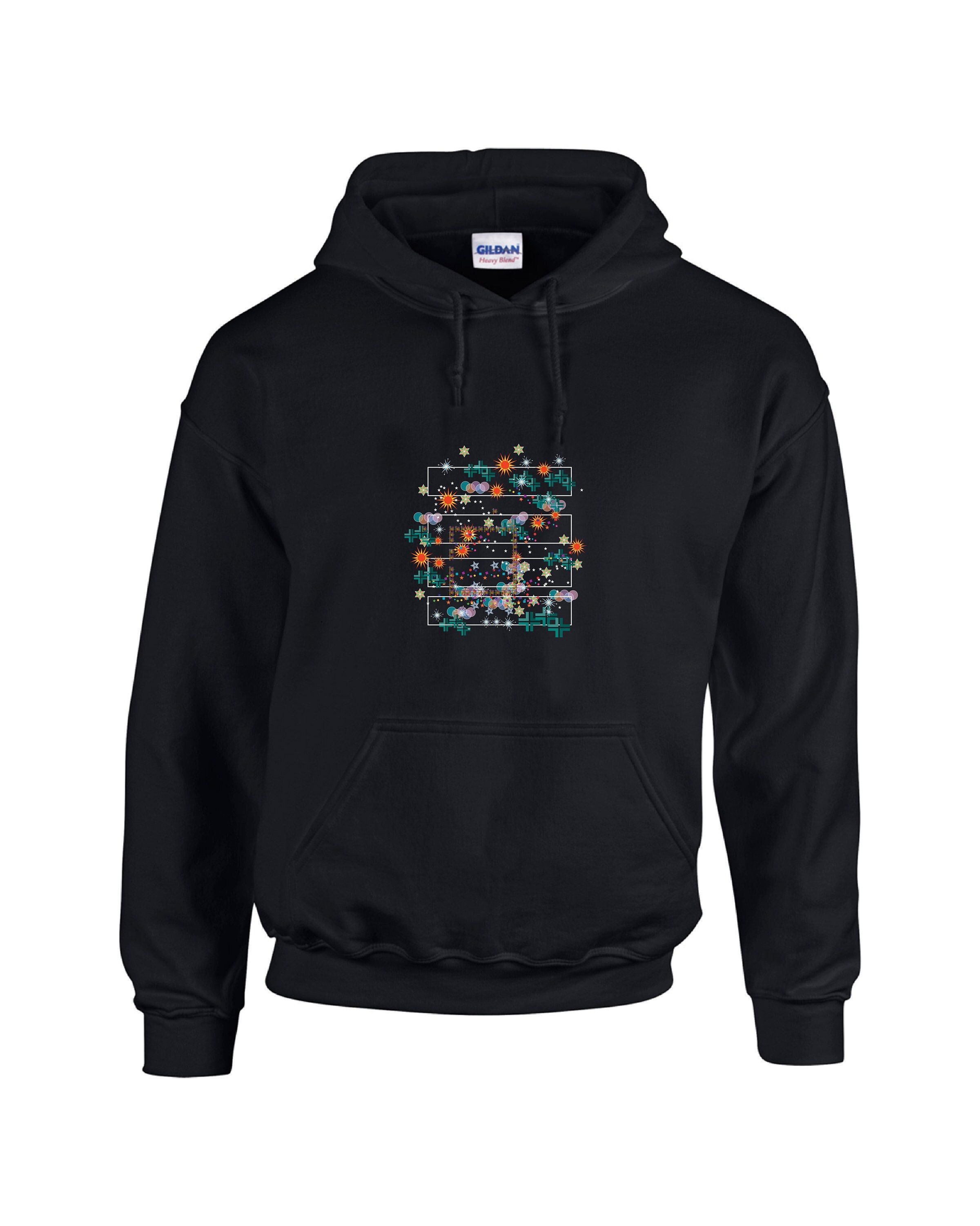 STAR HOODIE, SUNS Sweatshirt, Decorative Sparkle Celestial Design ...