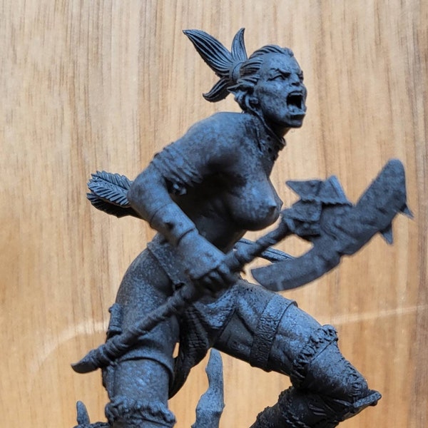 Female Orc Miniature - Etsy