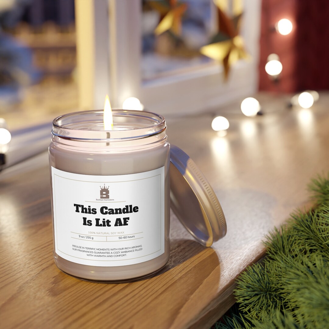 This Candle is Lit AF. Scented Candles, 9oz Funny Modern Talk Slang ...