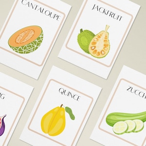 Fruit of the Alphabet Flash Cards - Etsy