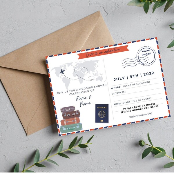 Postcard Invite - Etsy