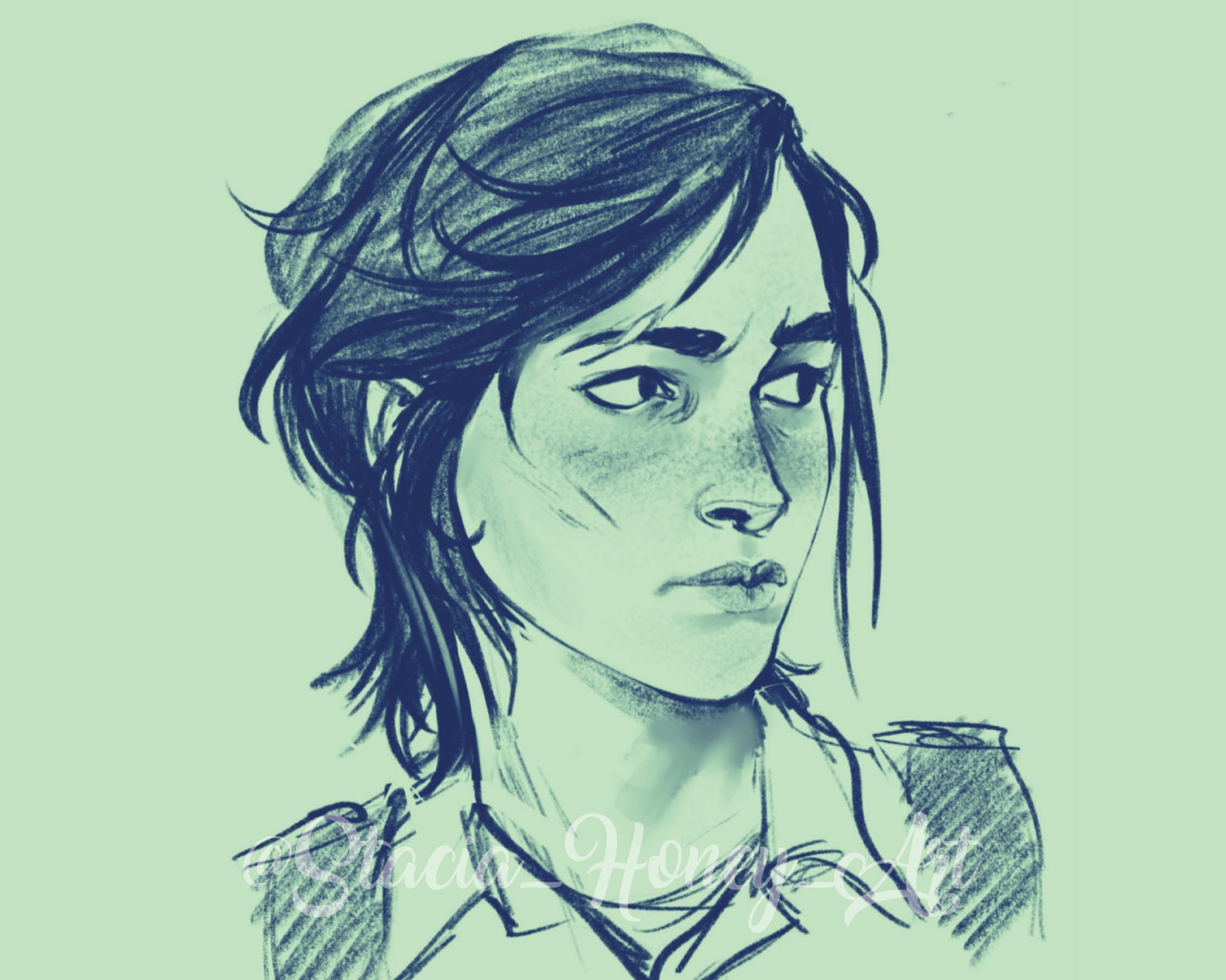 The Last of Us Ellie Sketch 5x7 Art Print - Etsy