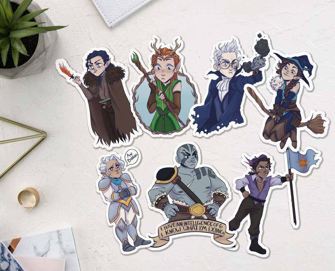 Vox Machina Critical Role Campaign One | 4 Inch Matte Vinyl Stickers - Etsy