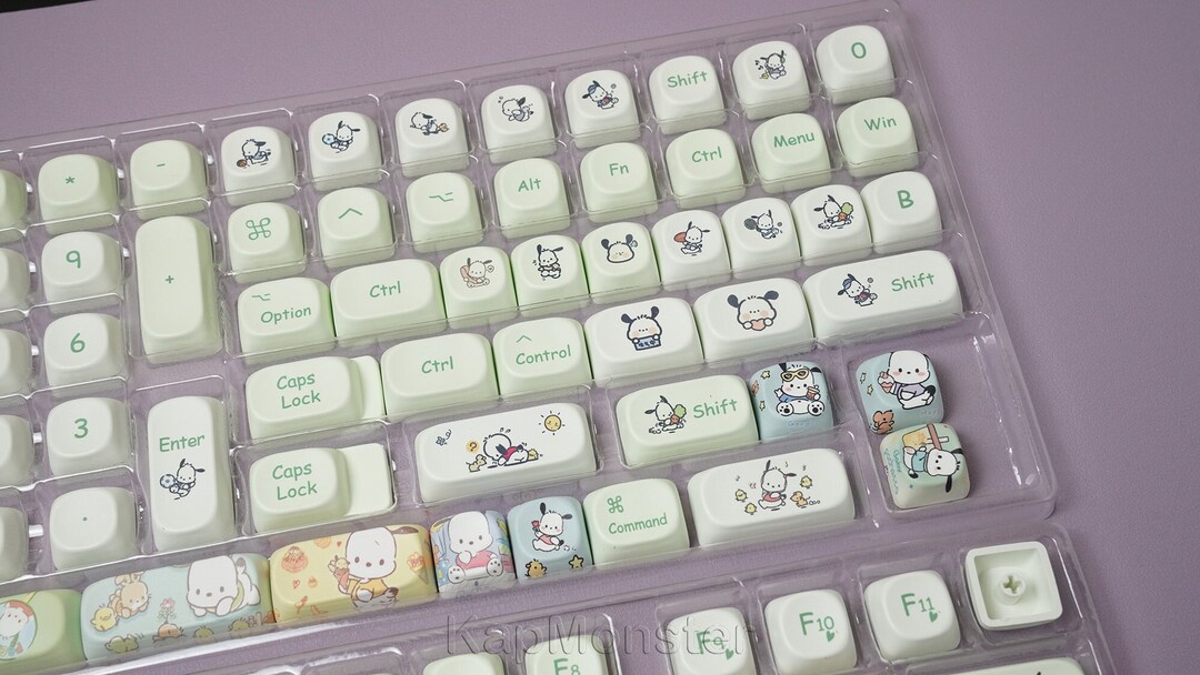 Japanese Style Pochacco Dog 144 Pcs Moa Profile Anime Keycap Set for ...