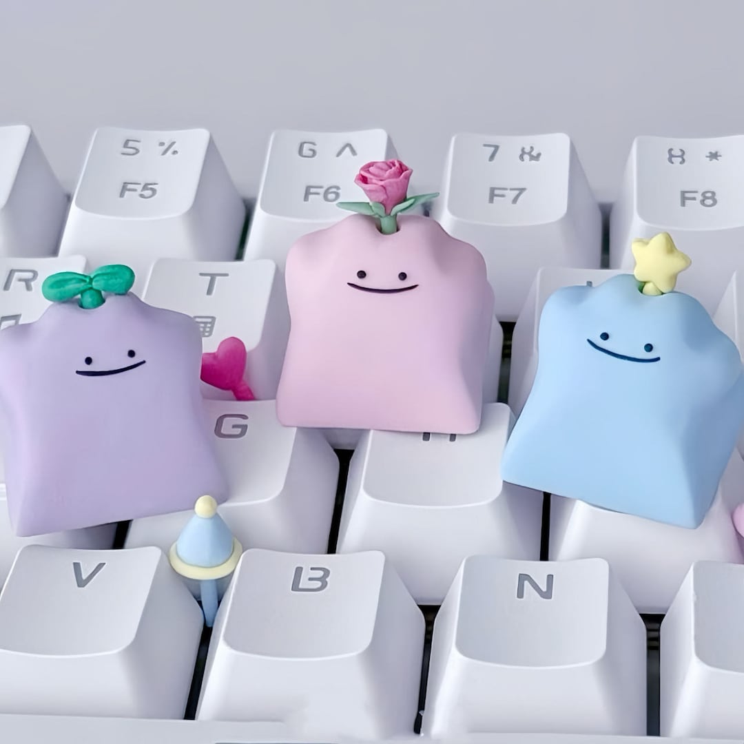 Pokemon Ditto Keycap | Clay Handmade | for Mechanical Keyboard | Art ...