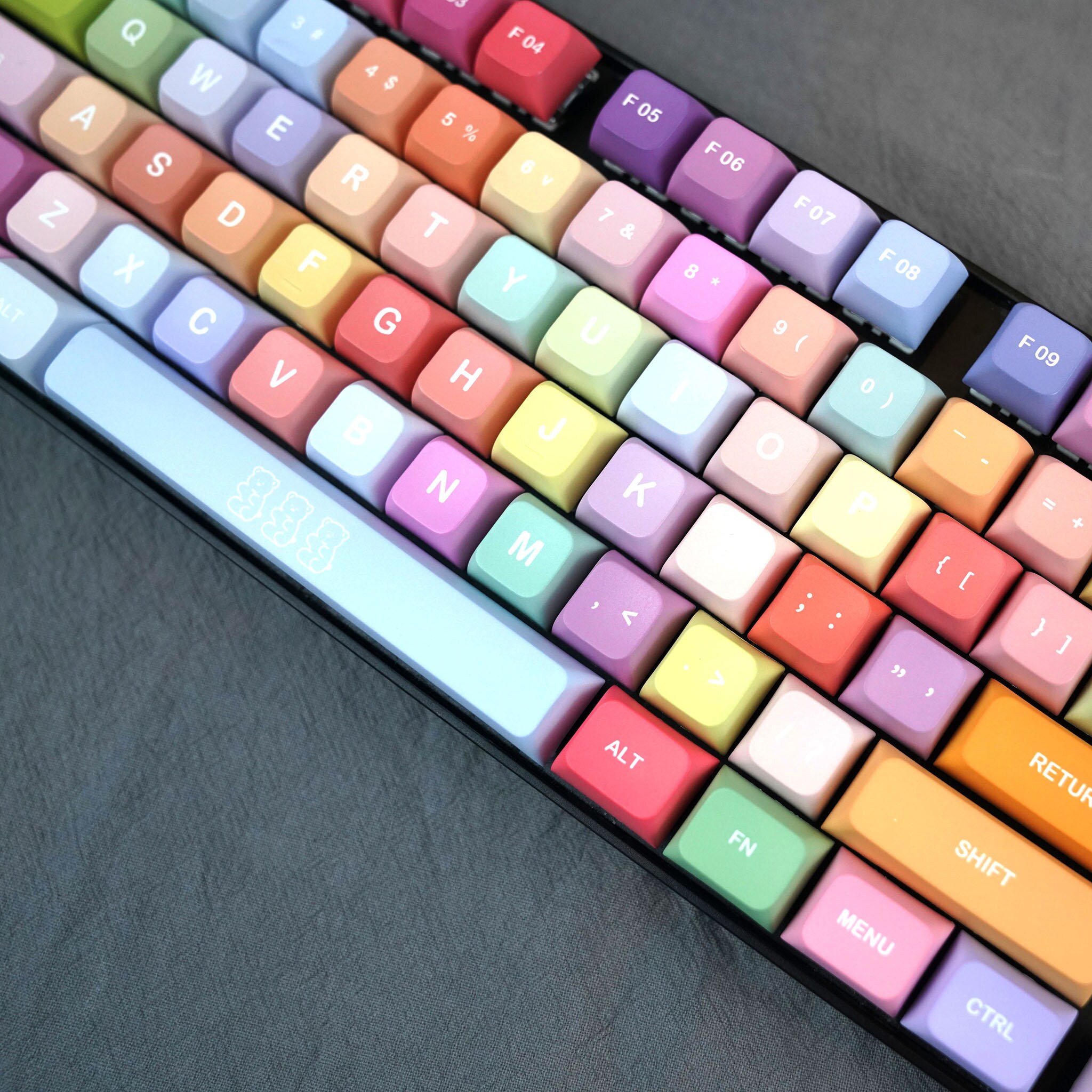 Cute Artisan Keycaps Rainbow Bear Theme Custom Amine Keycap - Etsy Canada