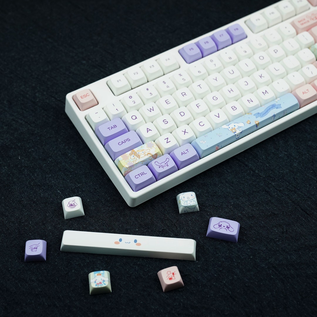 Japanese Style Colorful Cinnamoroll Theme Custom Amine Keycap - Etsy