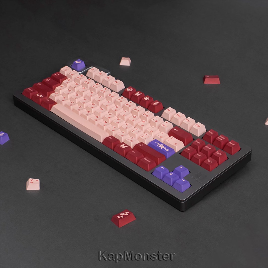 Japanese Style GMK Blossom 129 PCS Cherry Profile Anime Keycap - Etsy