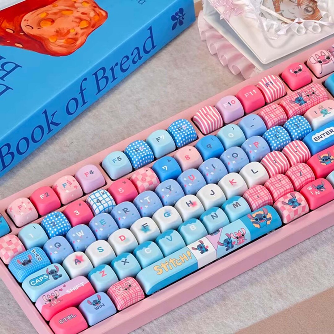 Stitch Anime Keycaps Full Set | PBT Thermal Sublimation MOA Profile ...
