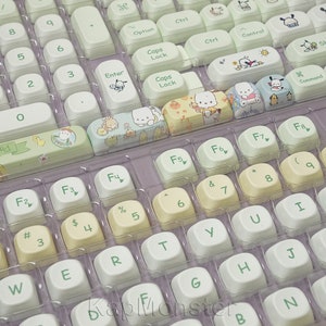 Japanese Style Pochacco Dog 144 Pcs Moa Profile Anime Keycap Set for ...