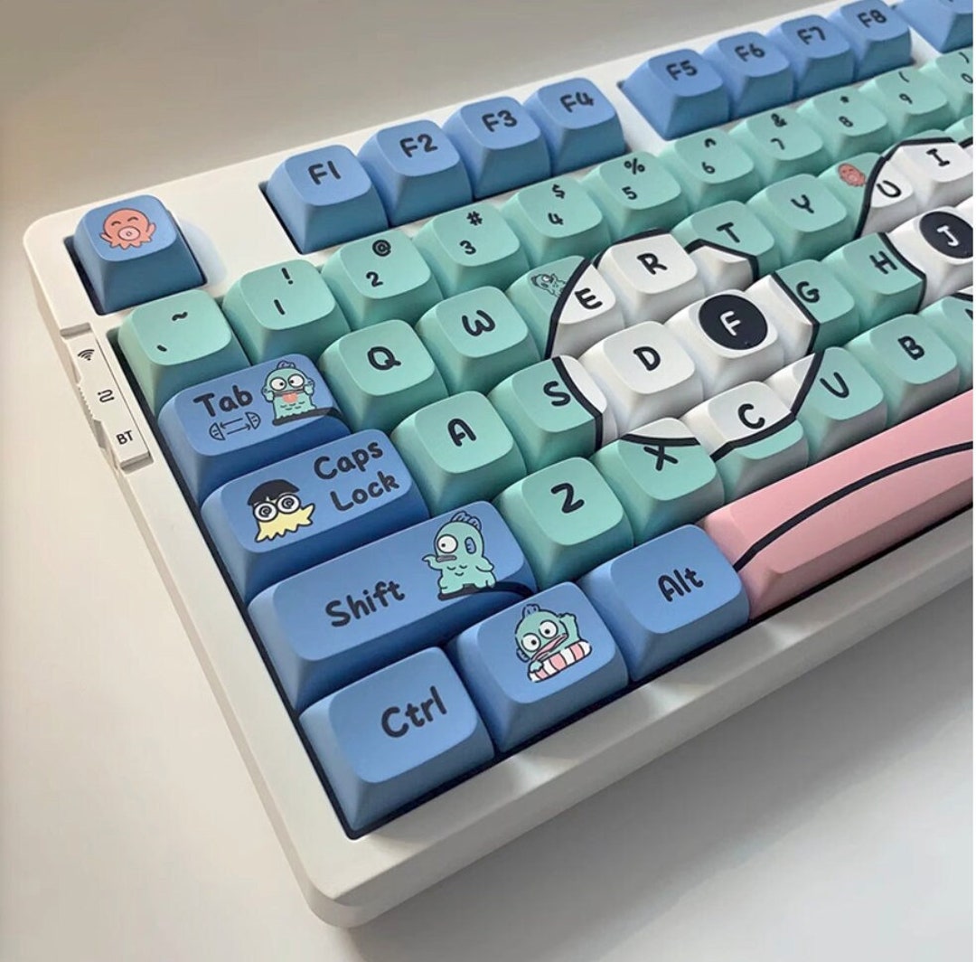 Japanese Style Funny Fish XDA Profile Anime Keycap Set for Mechanical ...