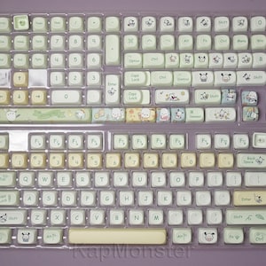 Japanese Style Pochacco Dog 144 Pcs Moa Profile Anime Keycap Set for ...