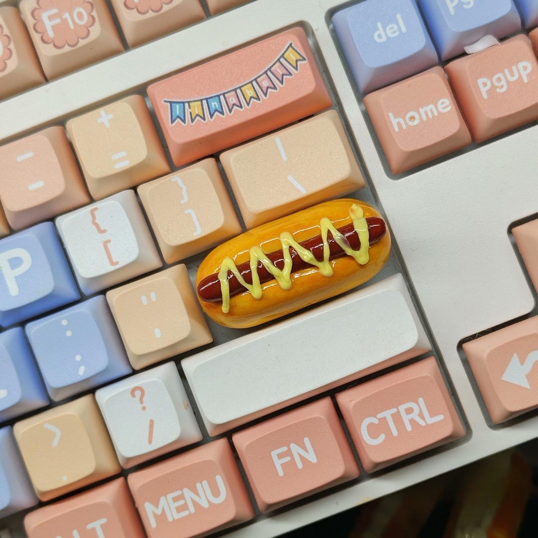 Resin Keycap ULTRAEQUIP Artisan Keycap - Detailed Hot Dog Design For ...
