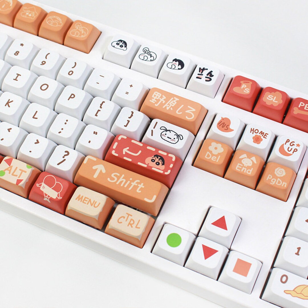 Japanese Style Crayon Shinchan Theme Custom Amine Keycap Set 132 Pcs ...