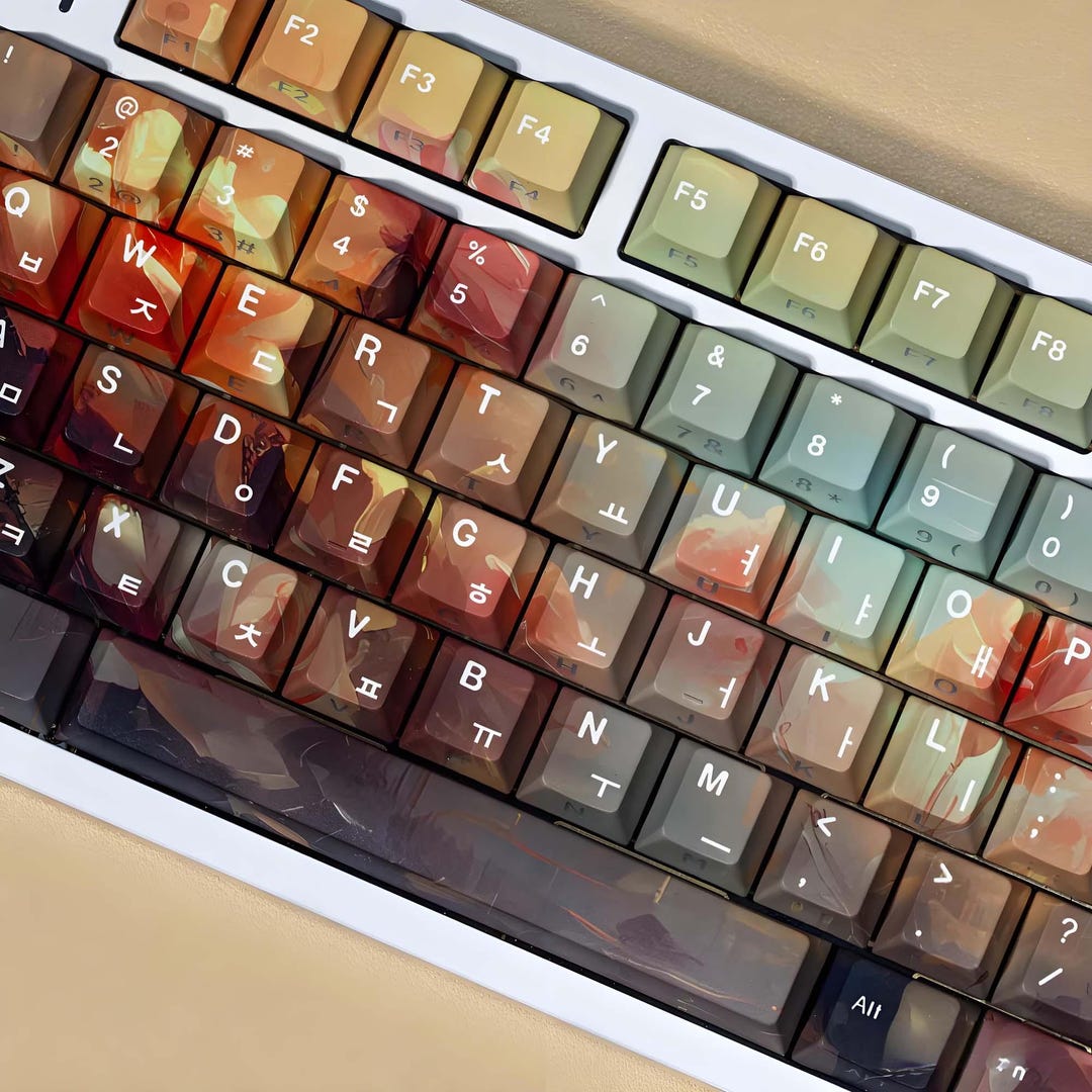 Oil Painting Rose Keycap Set | Backlit PBT Cherry Profile - Etsy