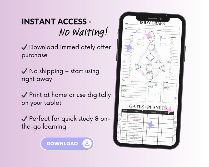 Human Design Chart Fill-in Worksheets: Body Graph & Gates (PDF) - Etsy
