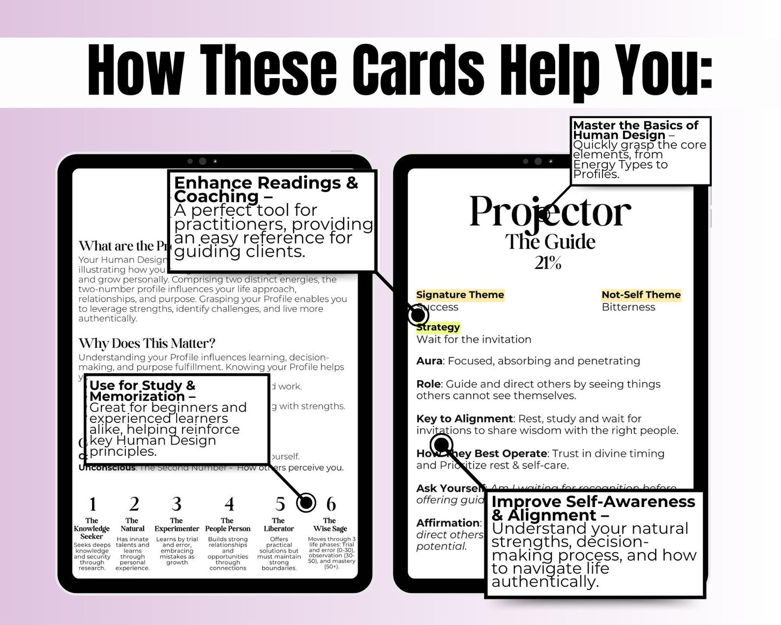 Human Design Flashcards: Basics Bundle With Energy Types (digital Study ...