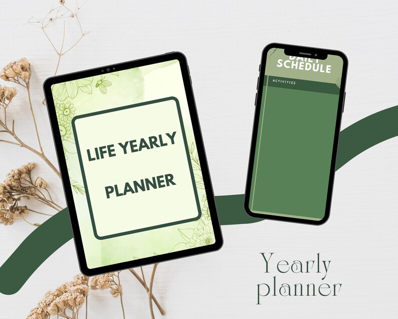 2024 Healthy Life Digital Planner Hyperlinked Tracker for iPad Sage ...