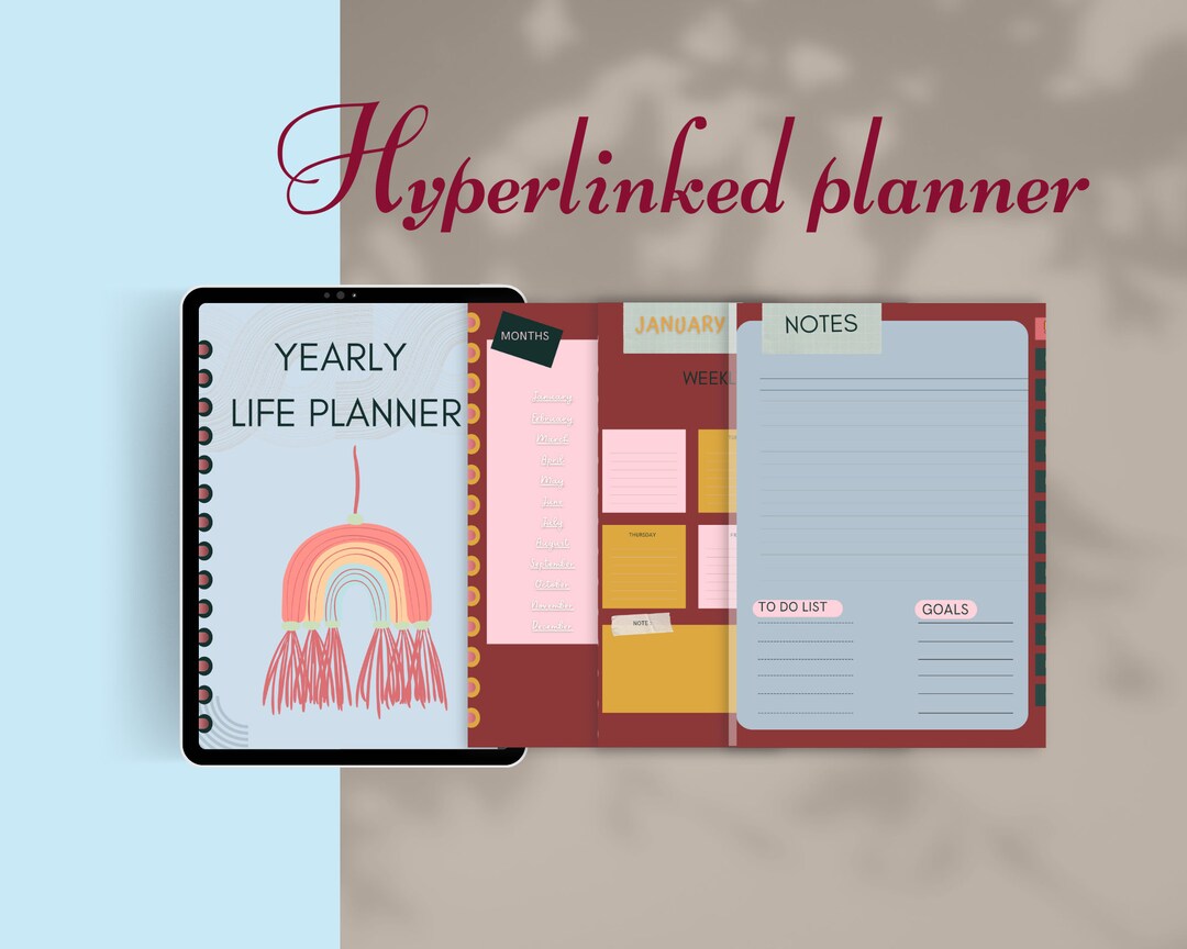 2024 Monthly Digital Planner Tracker, Yearly Planner Digital Download ...