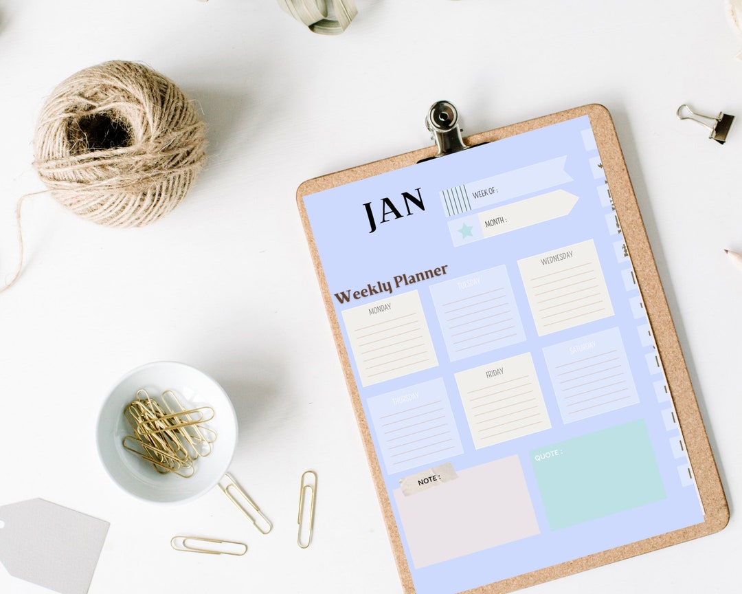 2024 Monthly Digital Planner Tracker, Goodnotes Digital Planner, iPad ...